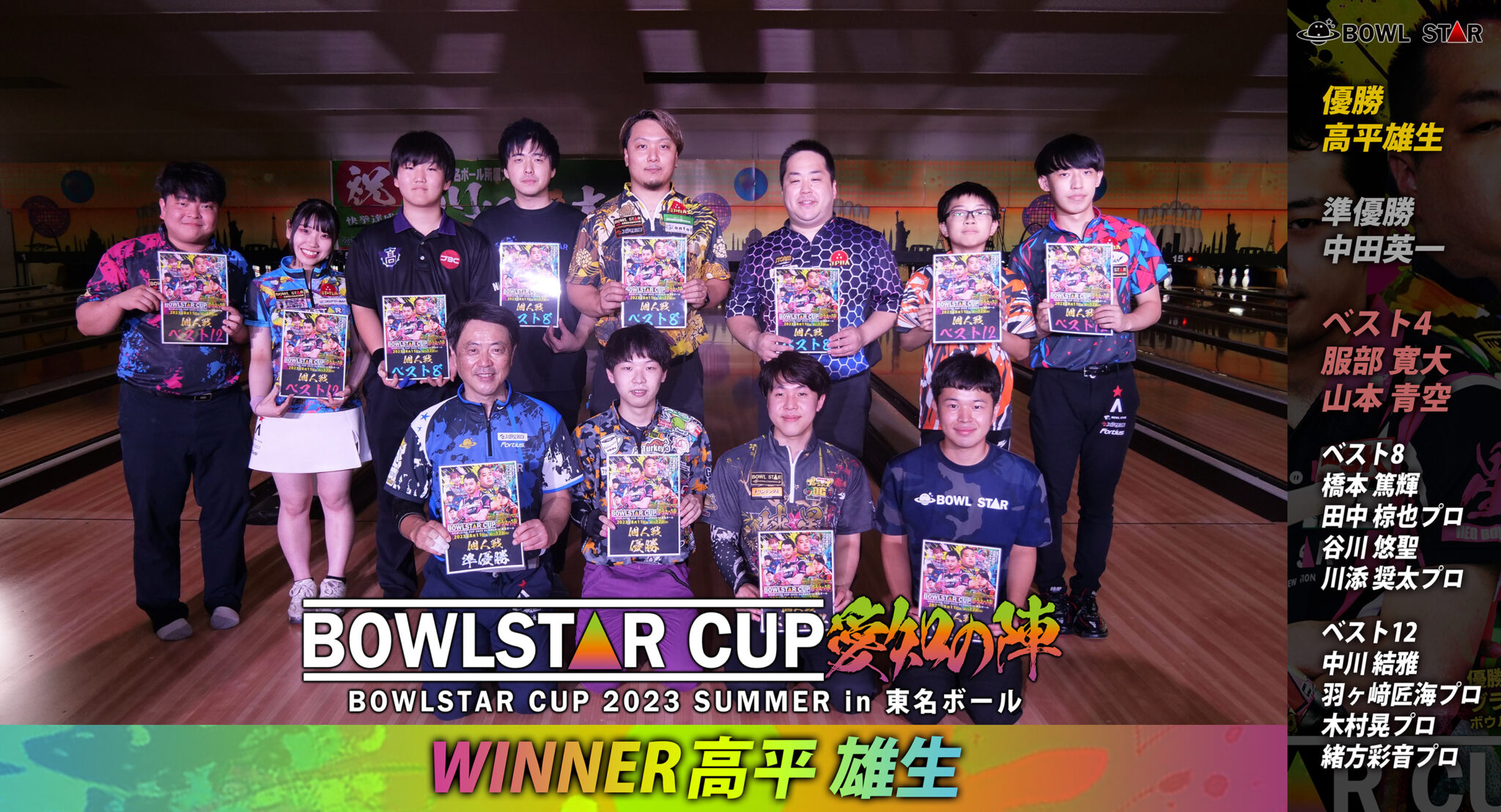 【優勝者決定】8/11(Fri) -8/12(Sat)東名ボール BOWLSTAR CUP愛知の陣 開催決定 - BOWLSTAR ボウリングをもっと面白く